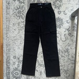 Hollister | Pants & Jumpsuits | Hollister Black Ultra Highrise Cargo ...